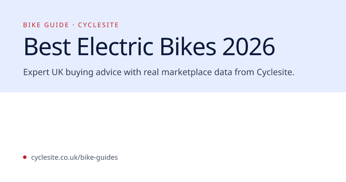Best Electric Bikes 2026 UK: £1,000-£7,000+ Tested for Range | Cyclesite